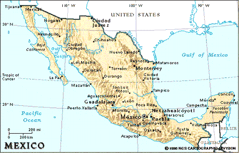 Mapa geografico de mexico - Imagui